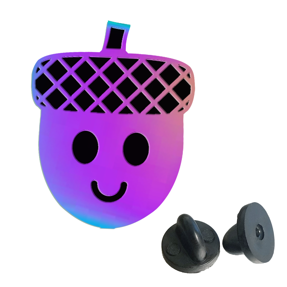 Acorn Iridescent Enamel Pin – MunjoMunjo