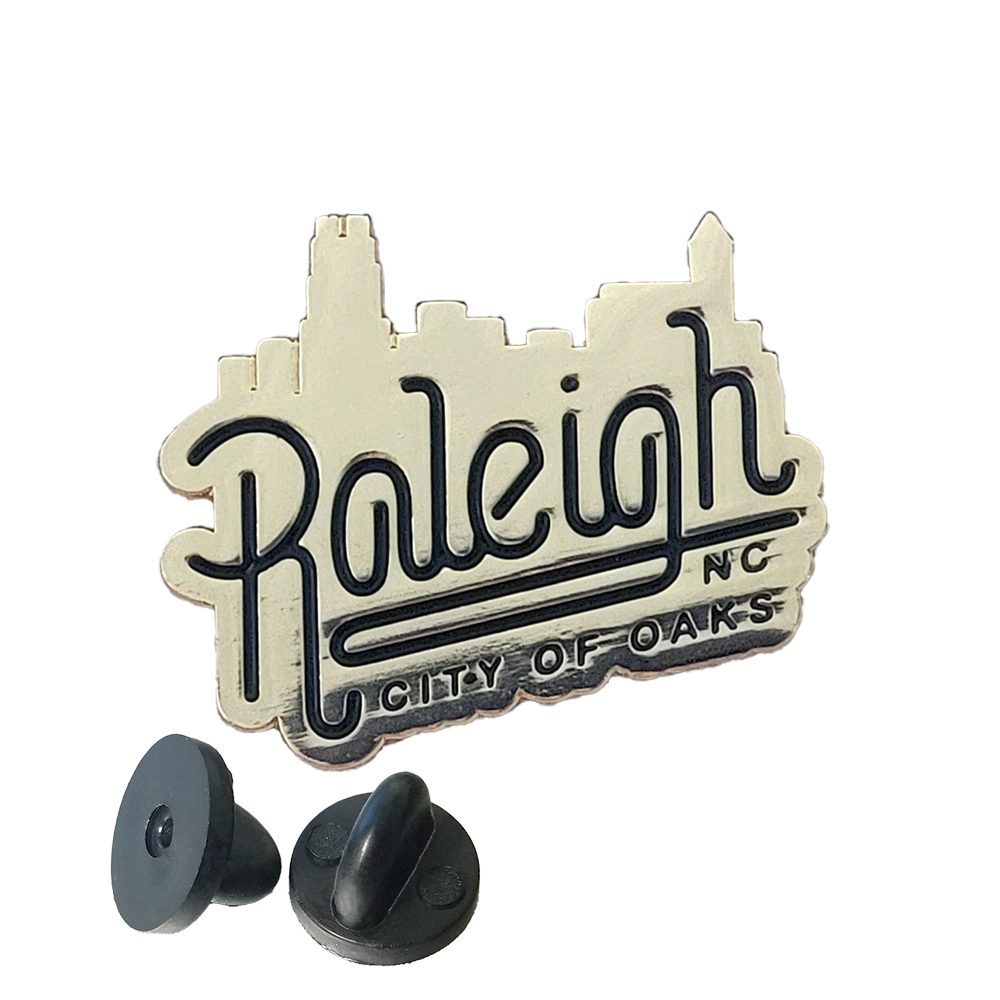 Raleigh Skyline Gold Enamel Pin – MunjoMunjo