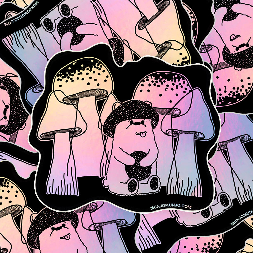 Shrooms Holographic Sticker Pack – MunjoMunjo